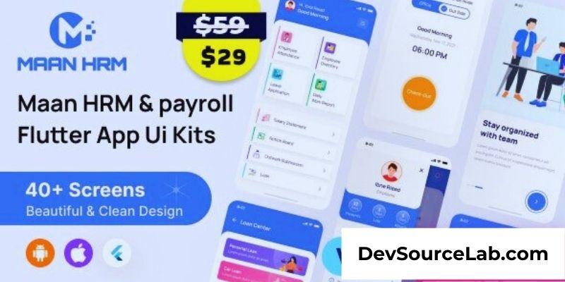 Free Download Maan HRM Flutter App UI Kit v1.3 (Android & iOS)