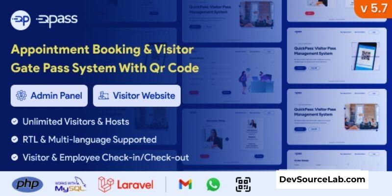 Free Download QuickPass v5.7 - Appointment Booking And Visitor Gate Pass System With Qr Code
