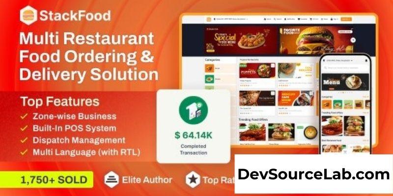 Free Download StackFood v7.2 - Multi Restaurant Food Delivery App with Laravel Admin and ...