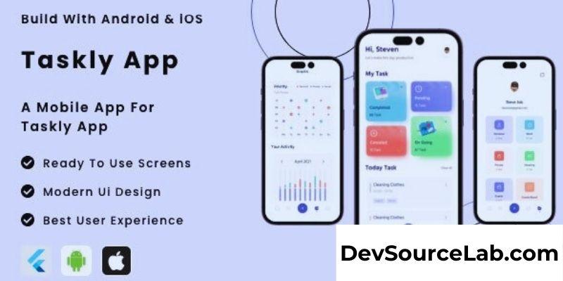 Free Download Taskly App v1.0 - Flutter Mobile App Template